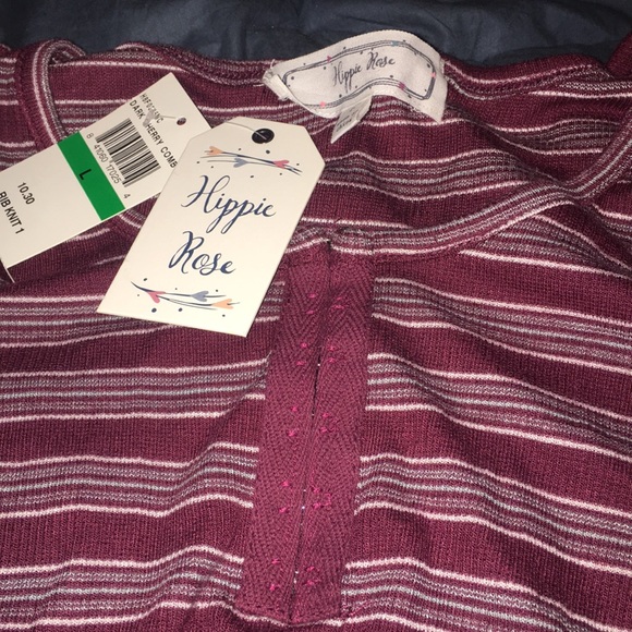 Tops | Hippie Rose Dark Cherry Combo | Poshmark